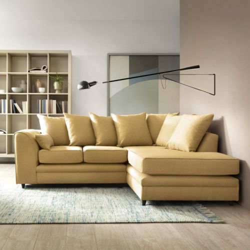 Lincoln Reversible Corner Sofa With Footstool - Brown